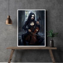 Goth Girl playing Cello on a Wednesday Dark Academia Dark Cottagecore ...