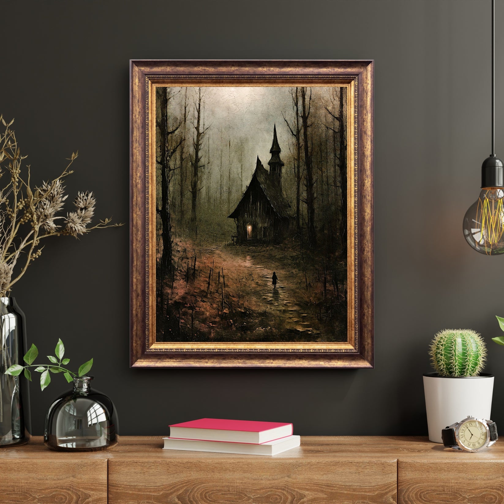 Spooky Witch Cottage Moody Woodland Fairytale Dark Cottagecore ...