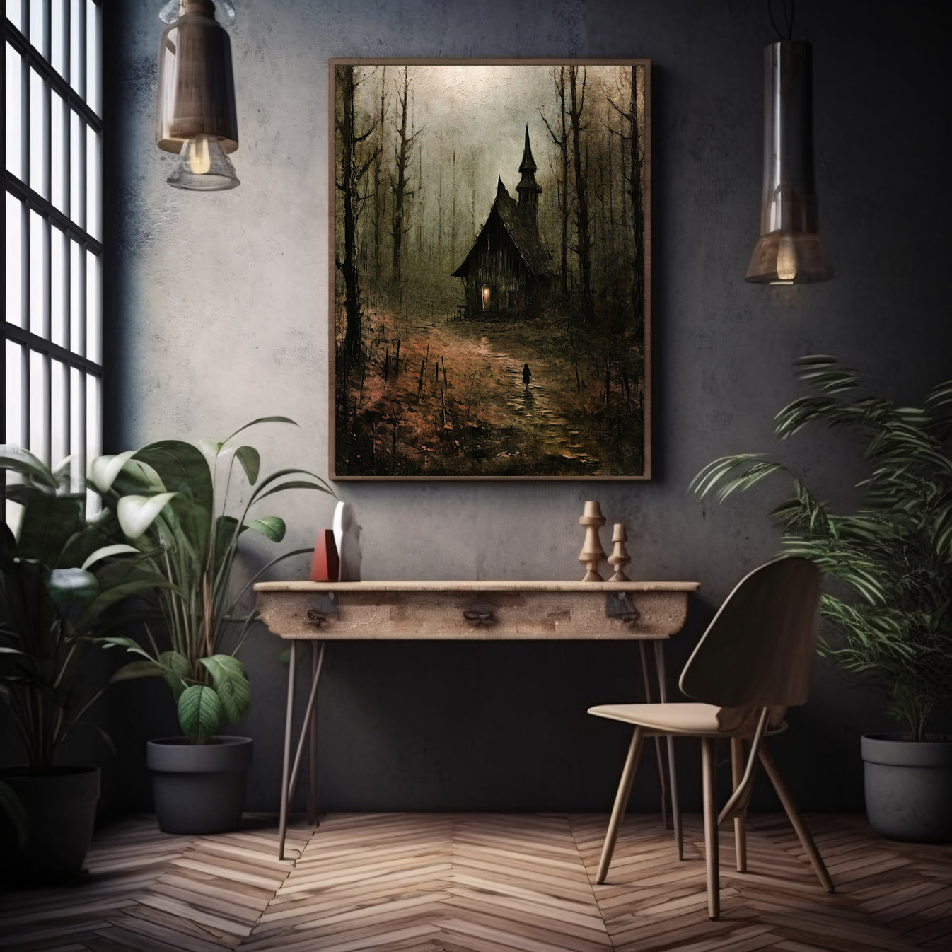 Spooky Witch Cottage Moody Woodland Fairytale Dark Cottagecore ...