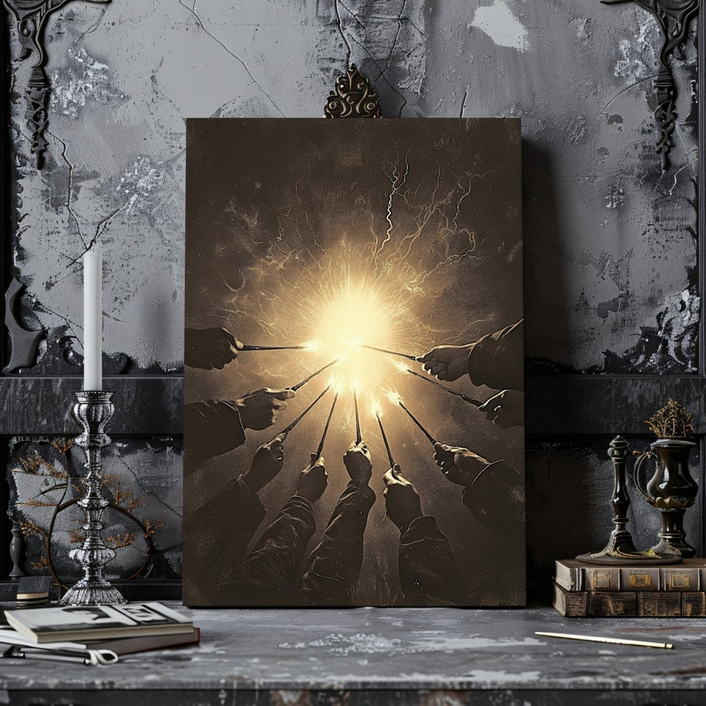 Vintage Wizards Ritual Canvas – Magical Art – Everything Pixel