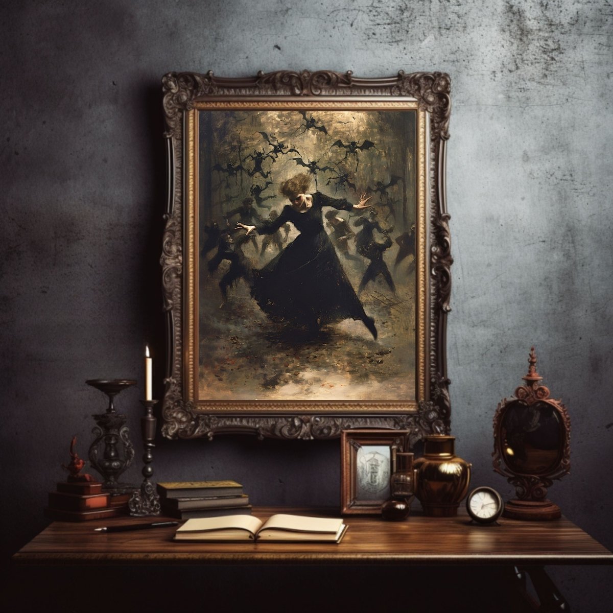 All Hell breaks loose - Dancing Witch Casting Spell - Dark, Gothic Wall ...
