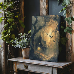 Enchanted Forest Witch Cottage Canvas Print – Everything Pixel
