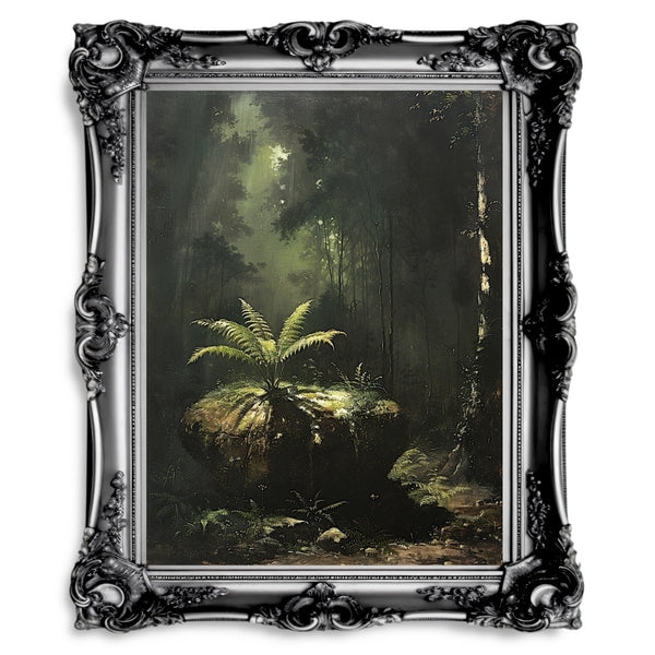 Gothic Fern Wall Art Print | Vintage Woodland Decor – Everything Pixel