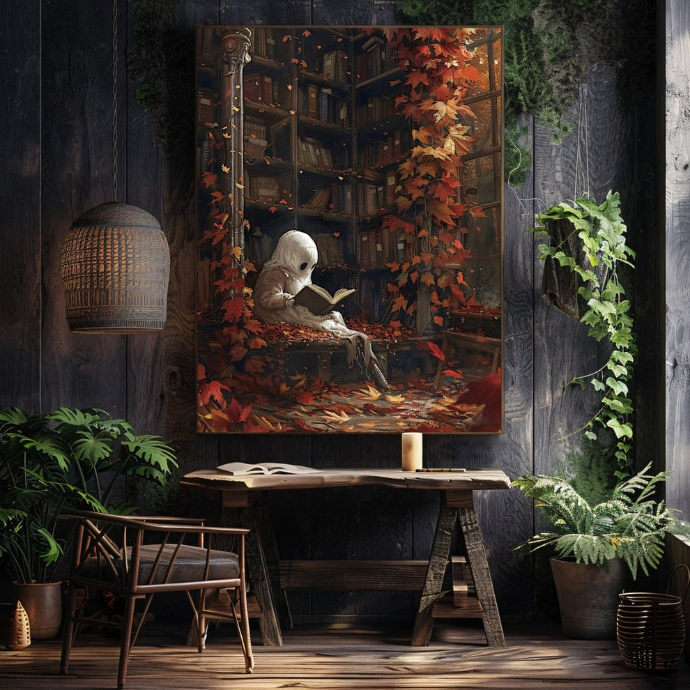 Ghost in Library Wall Art Print – Everything Pixel