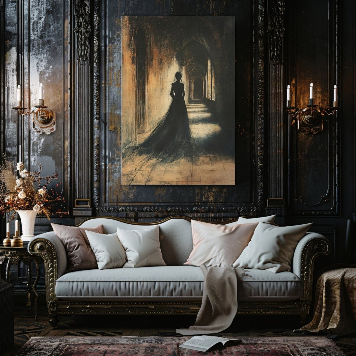 Haunted Gothic Wizard School Canvas Art - Magic Fantasy Decor ...