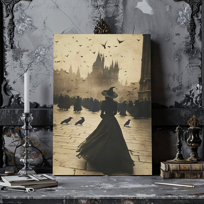 Gothic Witch Canvas Print - Fantasy Art – Everything Pixel