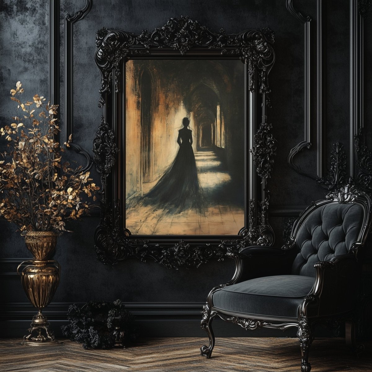 Ghostly Gothic Wizard School Wall Art - Dark Academia Decor ...