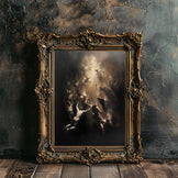 Sinners Falling to Hell - Dark Academia and Occult Art - Gothic Wall ...