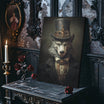 Victorian Wolf Gentleman - Canvas Print Quirky Animal Portrait ...