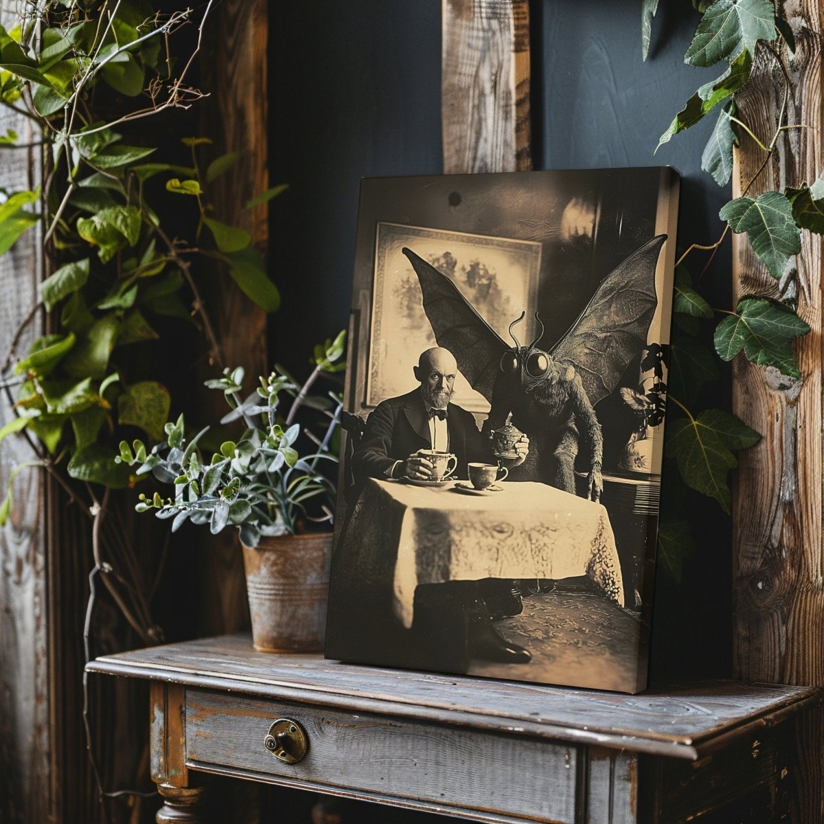 Vintage Mothman Canvas Print - Paranormal Folklore – Everything Pixel