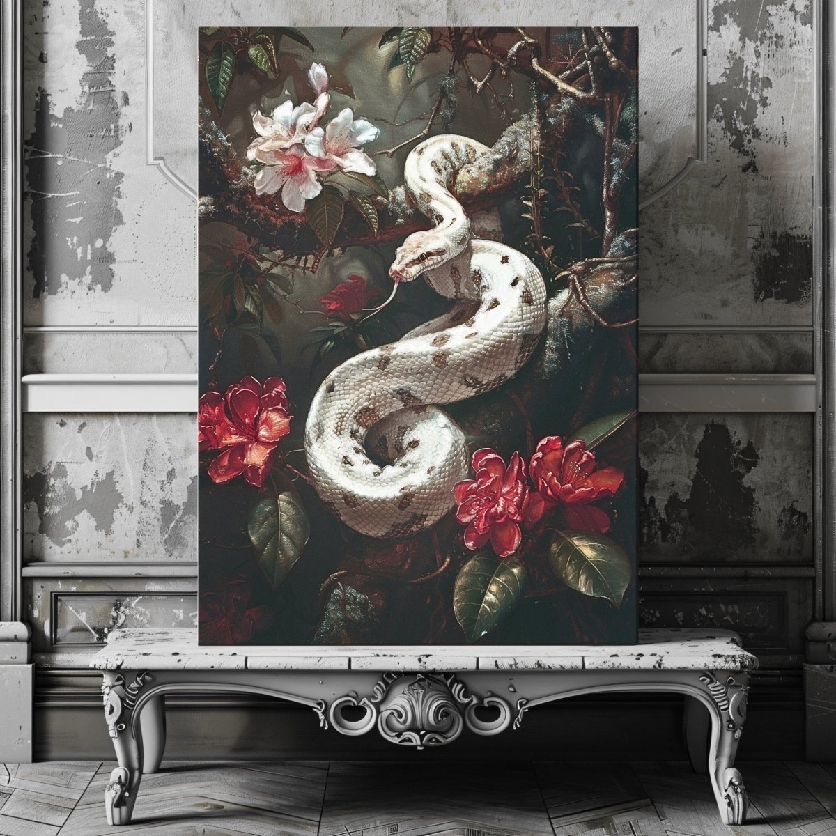 White Snake Gothic Canvas Print – Everything Pixel