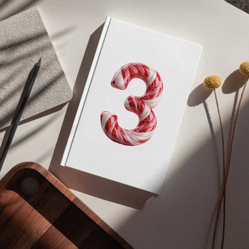 Candy Cane Numbers Clipart 10 PNG Bundle Christmas Sweet Font Clipart ...