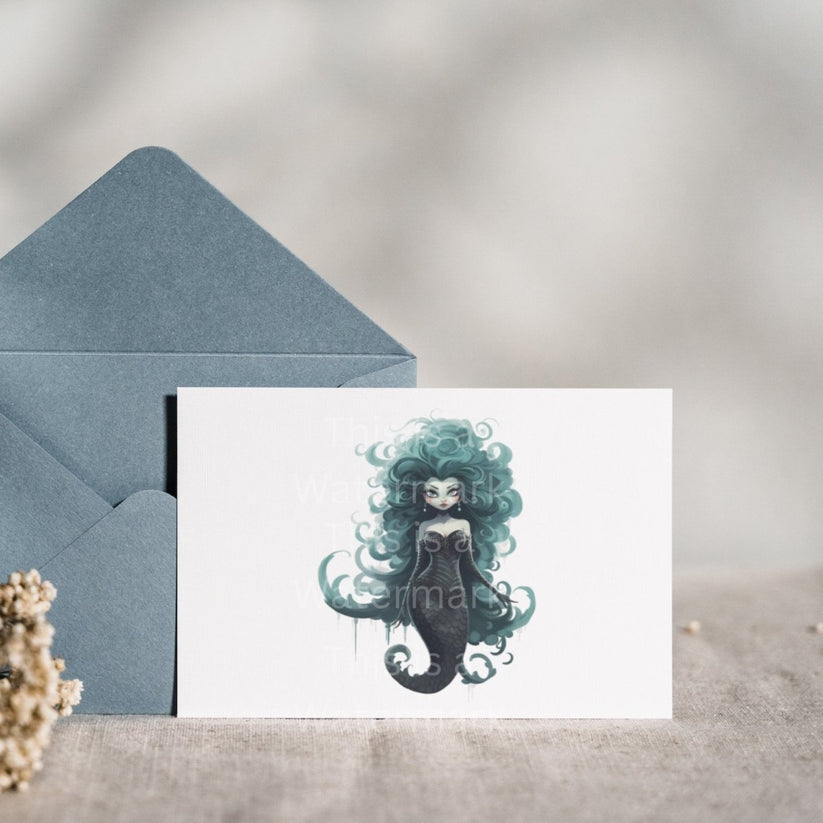 Dark Evil Mermaid 6+6 PNG Clip Art Bundle Fantasy Fairytale Design ...