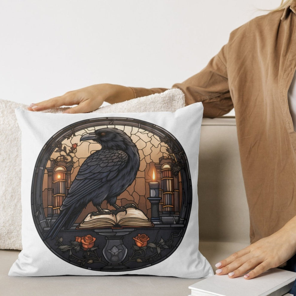 Raven on Spellbook Stained Glass Design 7+7 High Quality PNGs Clipart ...