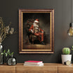 Tired Santa Claus Printable Wall Art Moody Christmas Painting Dark ...