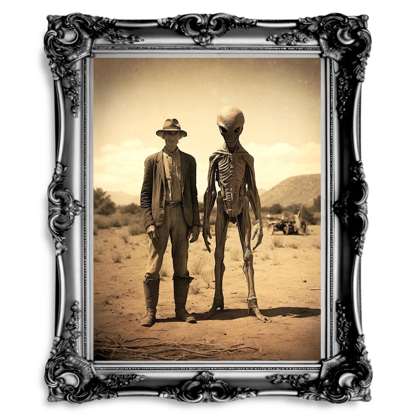 Wild West Alien Vintage Photography Extraterrestrial Decor - Everything ...
